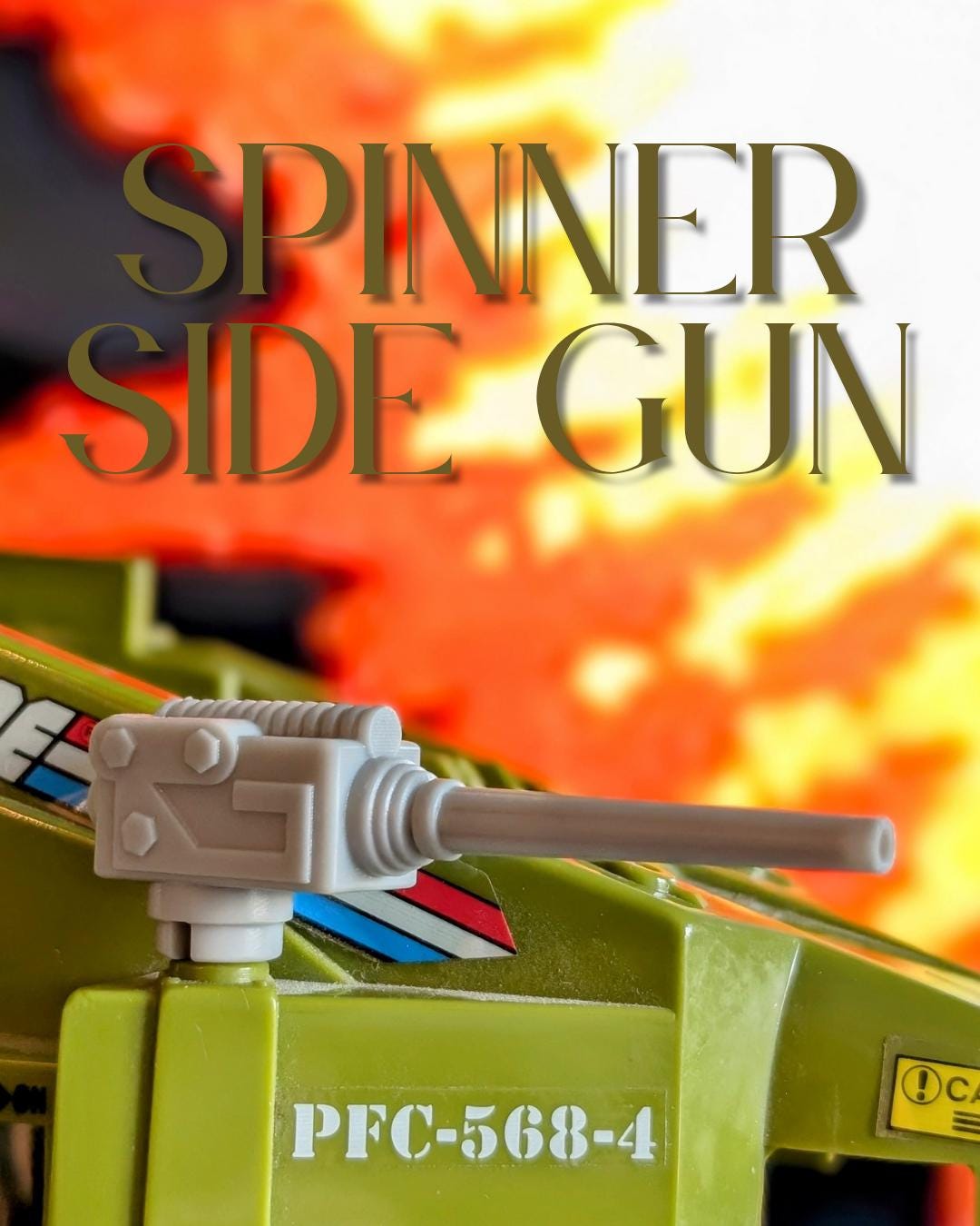 Custom 3D Printed Vintage 1987 GI Joe Crossfire RC Car Side Gun PAIR - Etsy