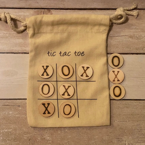 Tic Tac Toe Game Table Game Wooden Game for Children Travel - Etsy
