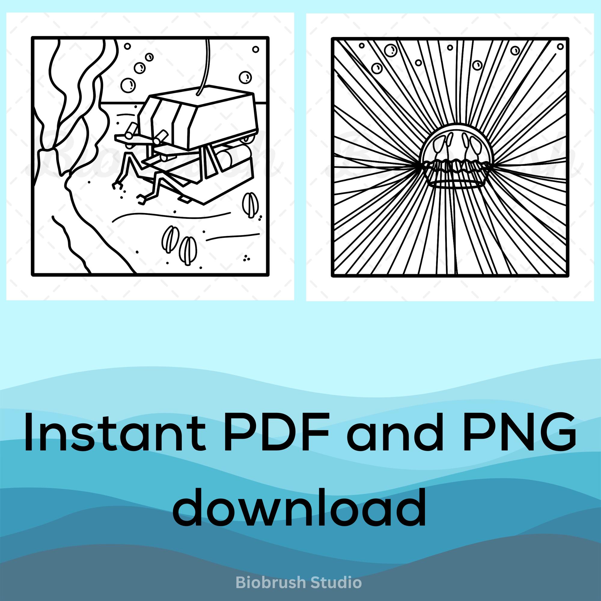Deep Sea Exploration Colouring Book | Bold Easy Colouring Pages Ocean ...