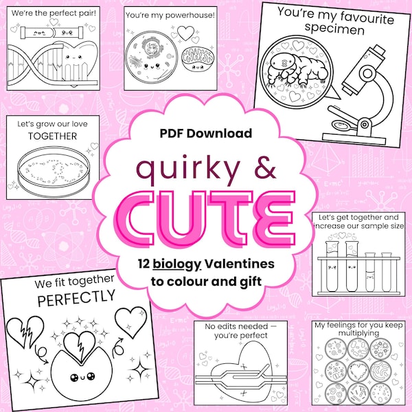 Biology Valentines Cards - Etsy