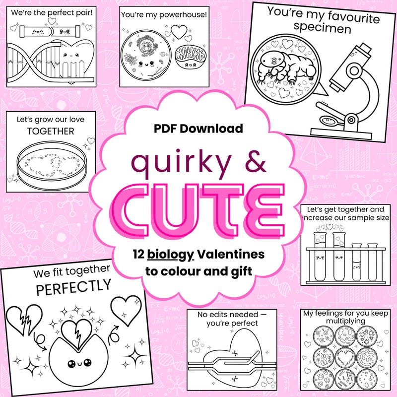Biology Valentines Cards - Etsy