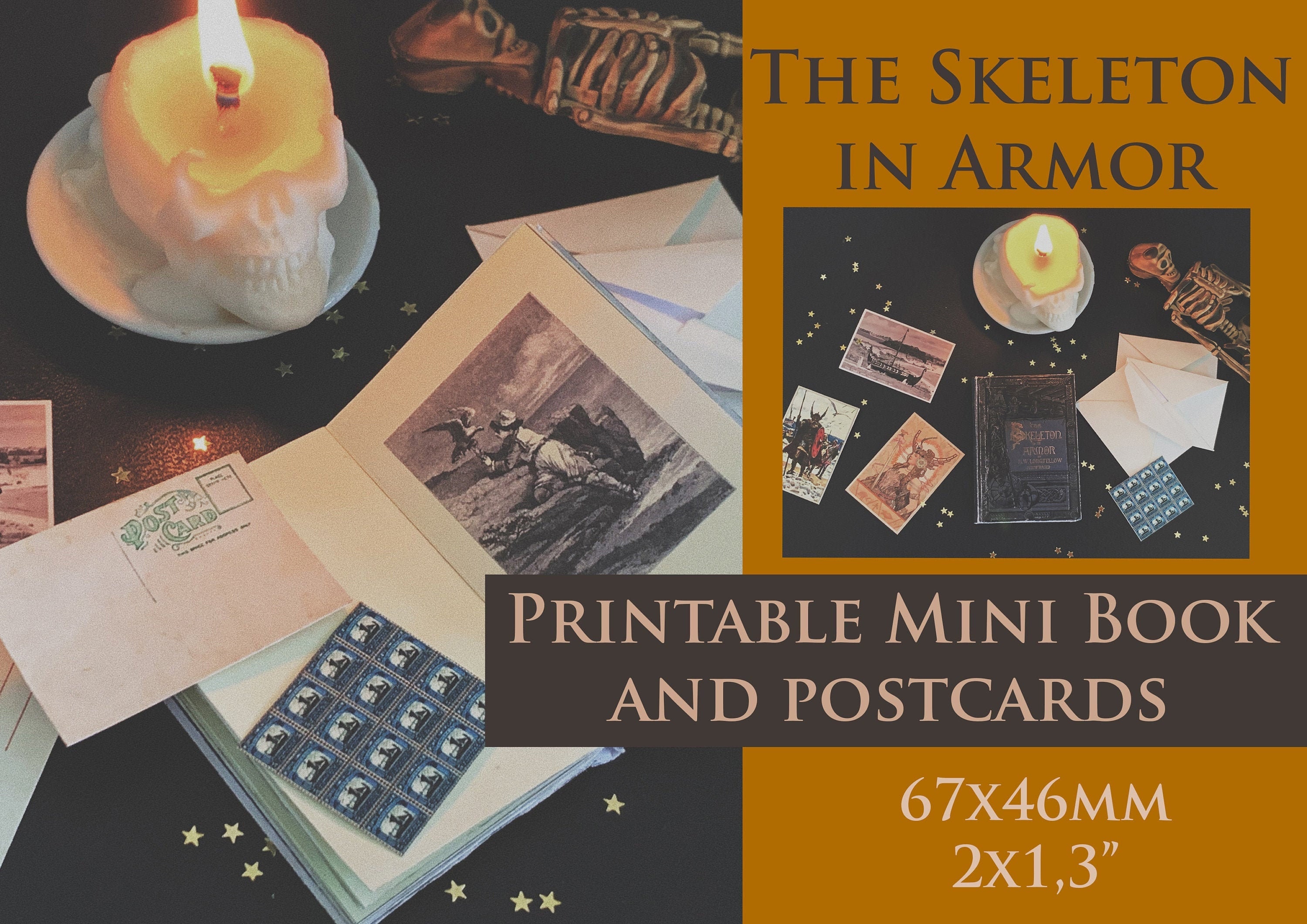 The Skeleton in Armor Mini BJD Doll Book Printable Download - Etsy