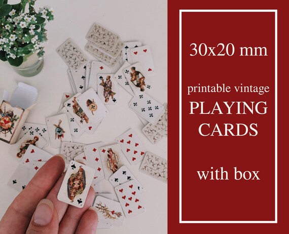 Mini BJD Doll Deck of Playing Cards Digital Download | Etsy