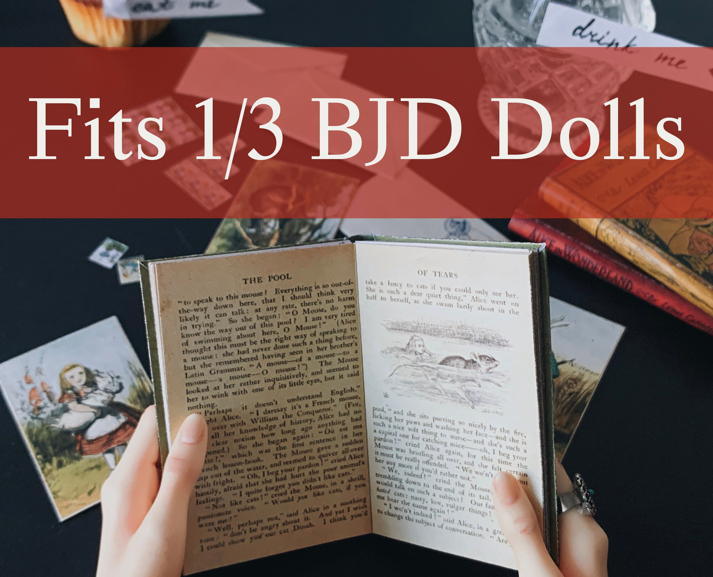 Mini BJD Doll Book Printable Alice's Adventures in Wonderland, SET C ...