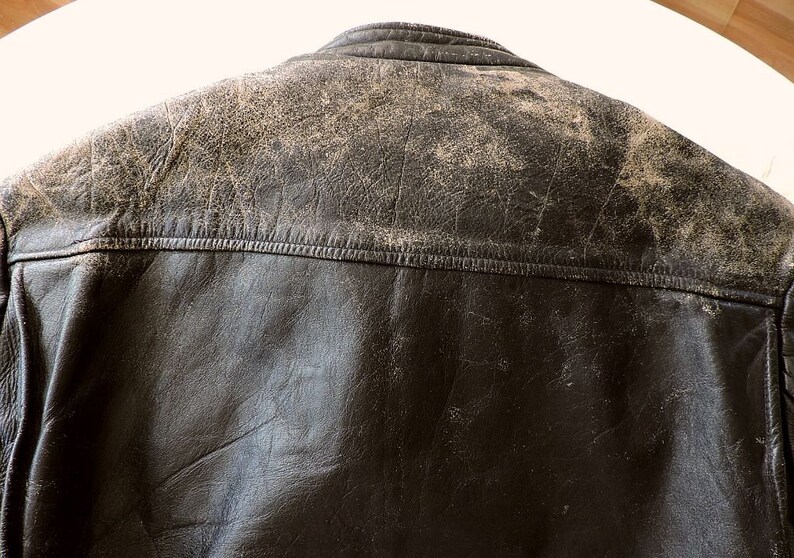 1960s Vintage Black Leather Biker Jacket Passaic Leather Size 40 - Etsy