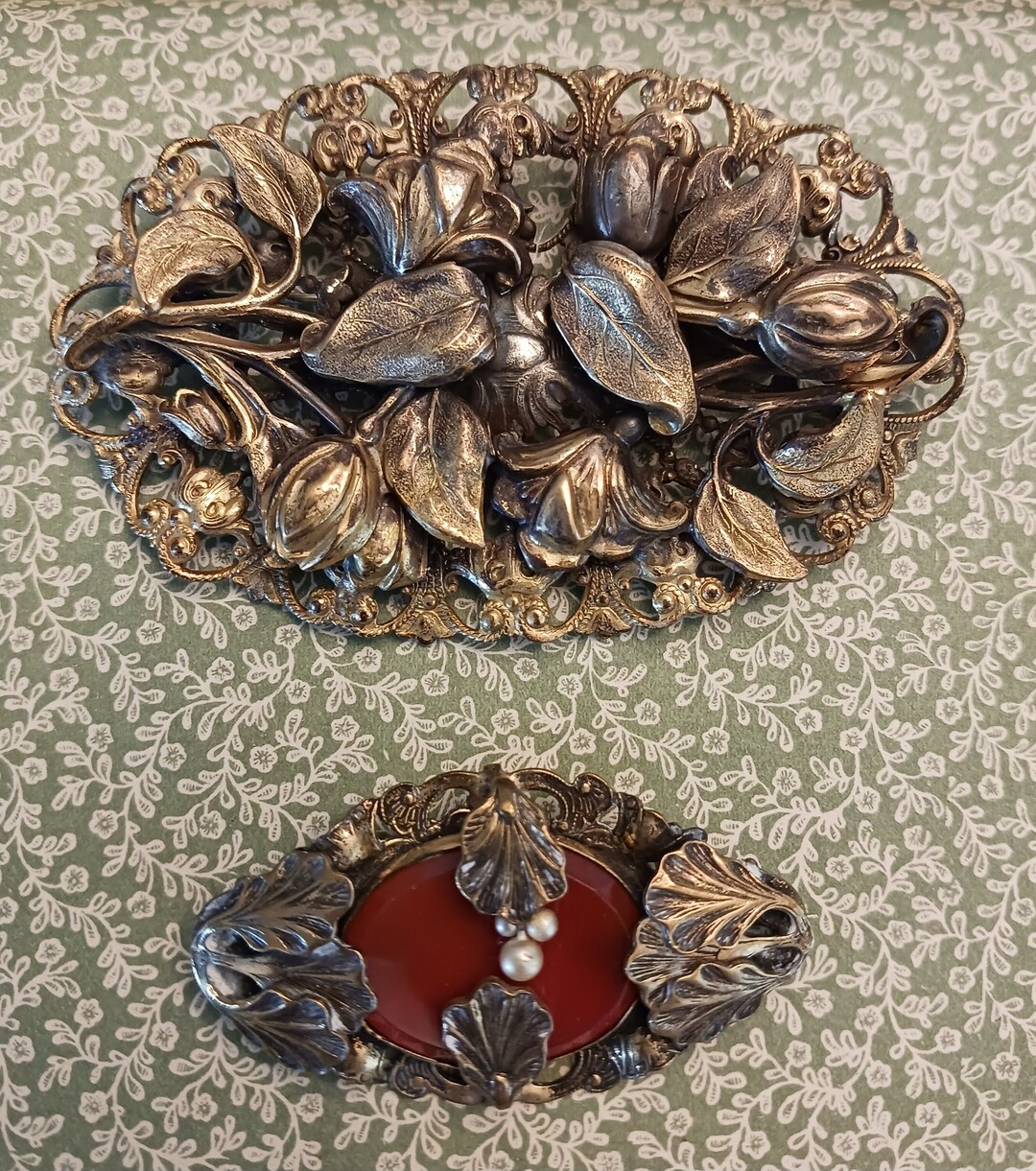 2 Victorian Brooches Sash Pin & Carnelian Brooch - Etsy