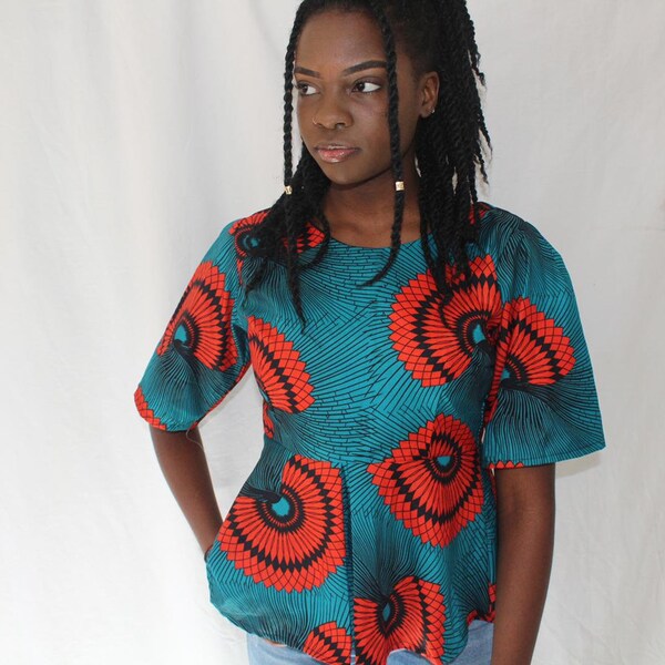 African Print Top - Etsy