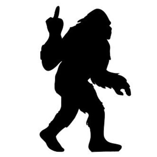 Bigfoot Middle Finger Decal - Etsy