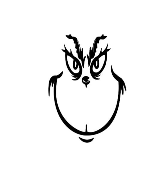 Vinyl Grinch Face Decal Calendared Vinyl Car Window Truck - Etsy
