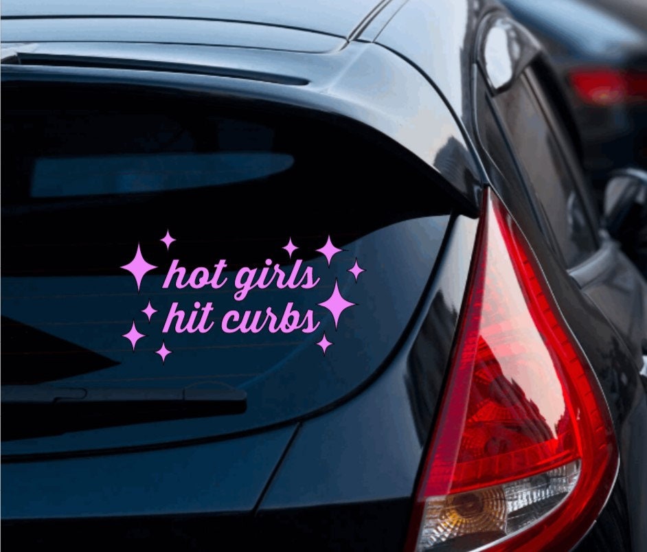 Hot Girls Hit Curbs Cute Funny Bumper Sticker Personalized - Etsy