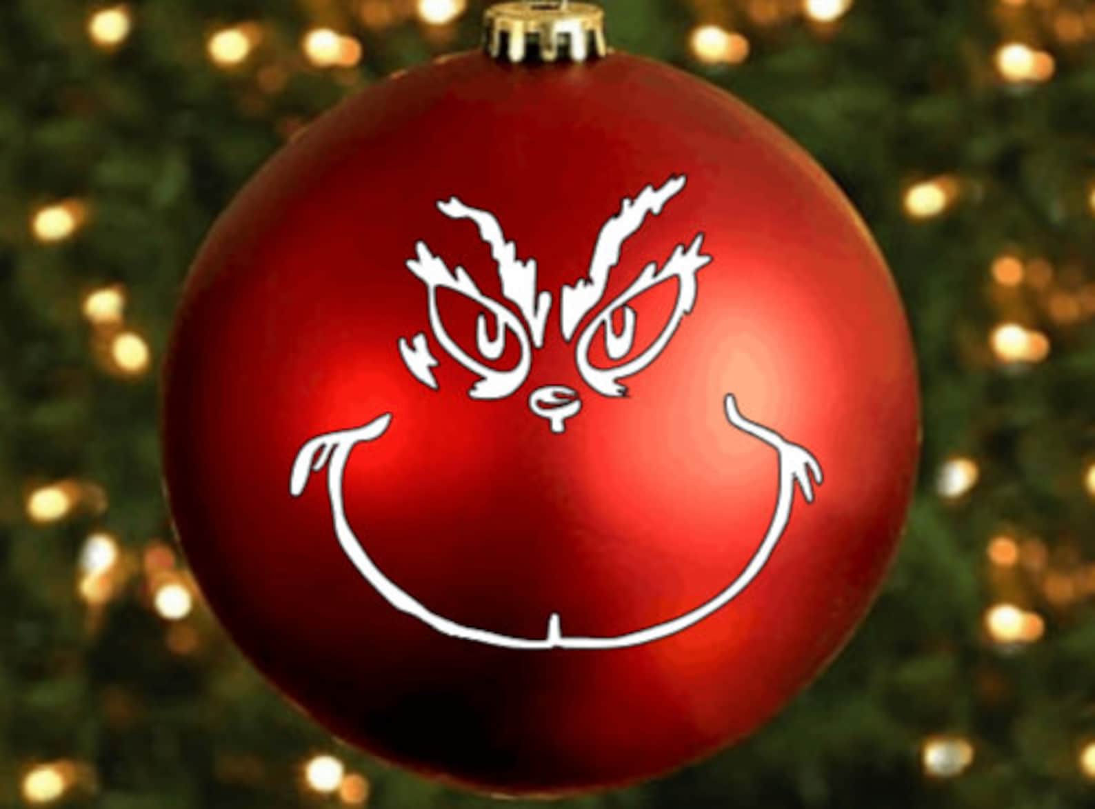 Grinch Decal Sheet of 12 Ornament! Calendared Vinyl, Various Colors and ...