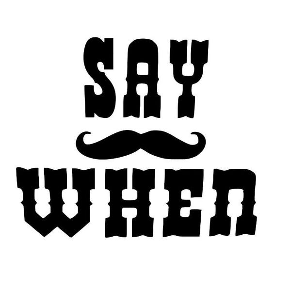 Mustache Vinyl Decal - Etsy