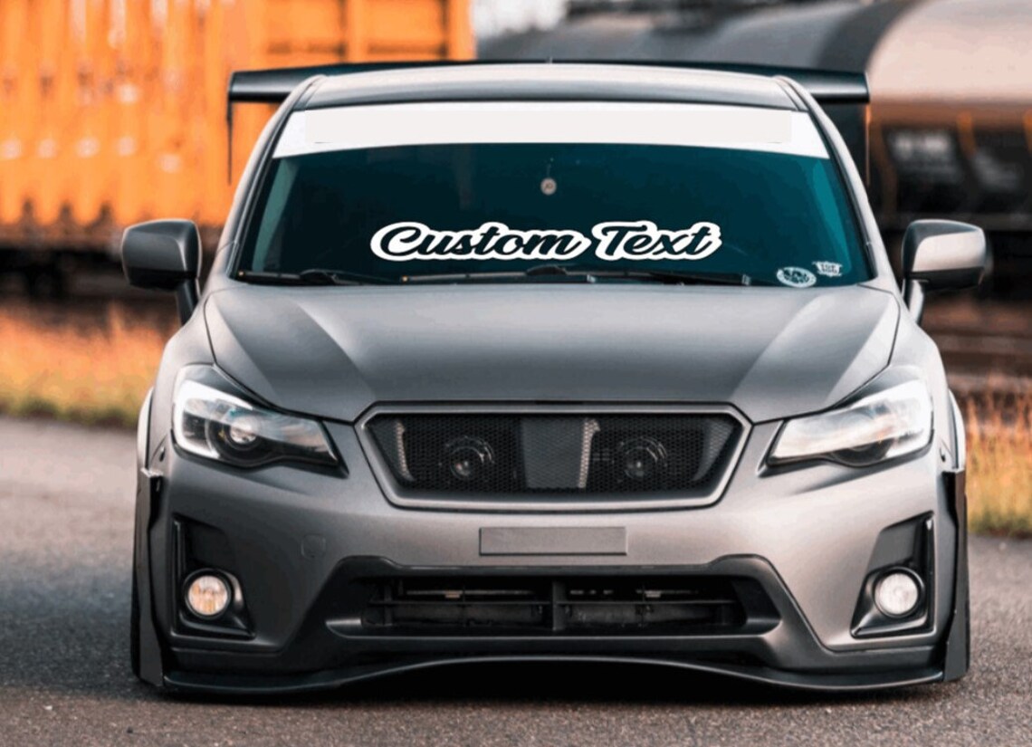Custom Text Windshield Decal Car Sticker Banner JDM Vinyl Graphics ...
