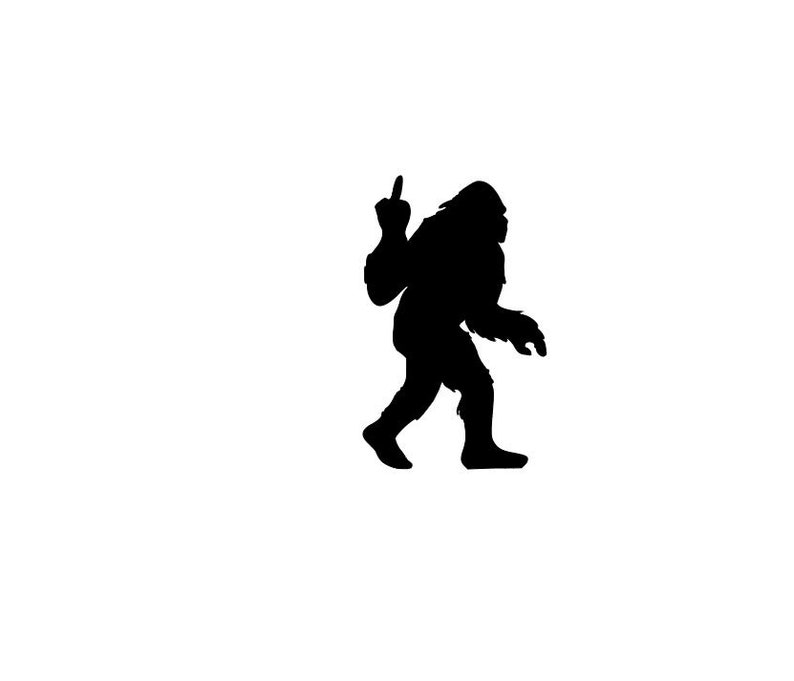 Bigfoot Middle Finger Decal - Etsy