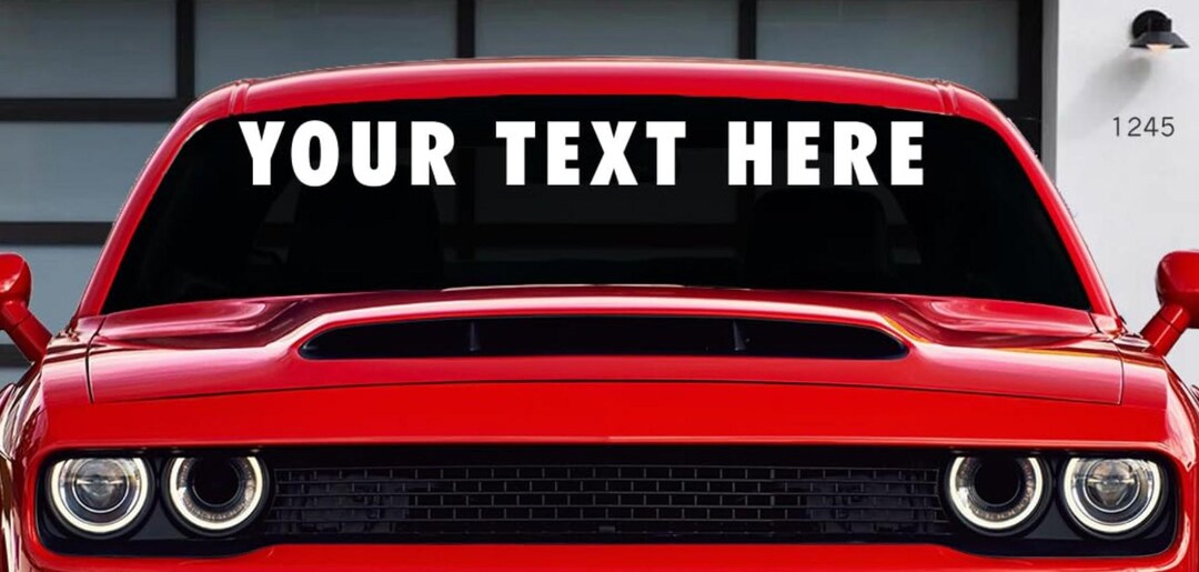 Custom Text Vinyl Decal | Car Window Banner Personalized Username JDM ...