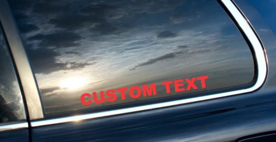 Custom Text Vinyl Decal Car Window Banner Personalized Username JDM ...