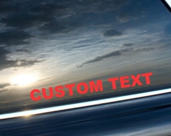 Custom Text Vinyl Decal Car Window Banner Personalized Username JDM ...