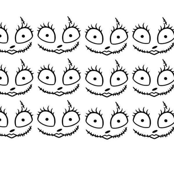 Kawaii Face Vinyl Decals, Cute Face Decals, Marshmallow Face Decals ...