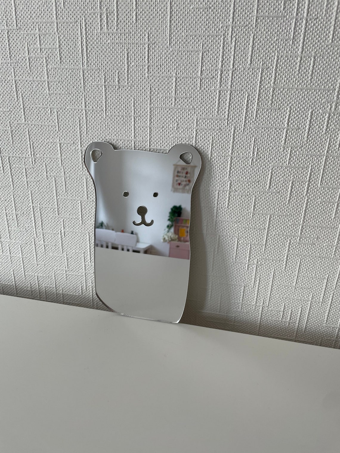 Bear Shaped Mirorror, Acrylic Stick on Mirror Shatter Free Safe for ...