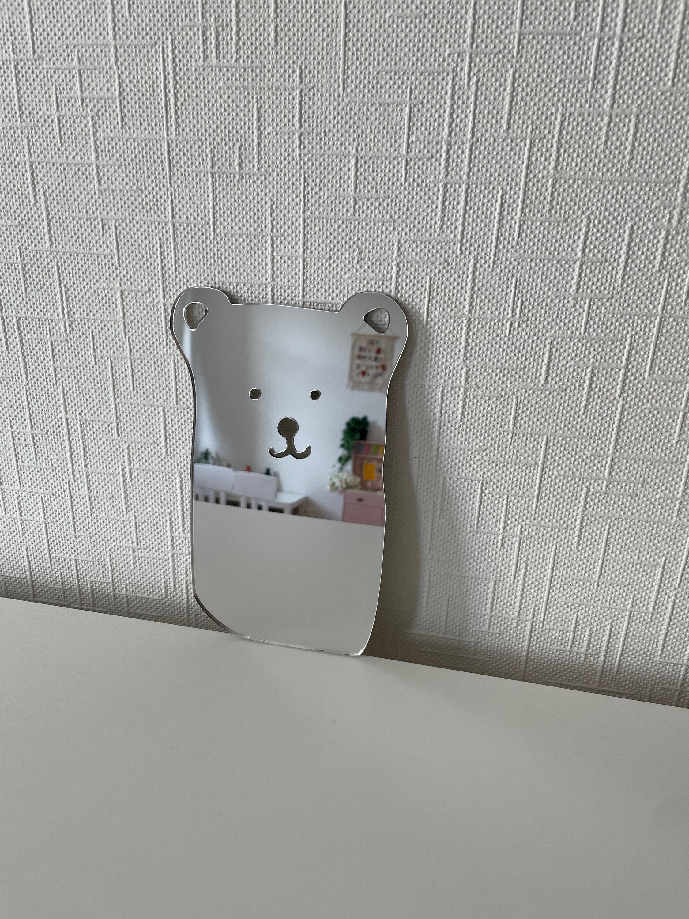 Bear Shaped Mirorror, Acrylic Stick on Mirror Shatter Free Safe for ...