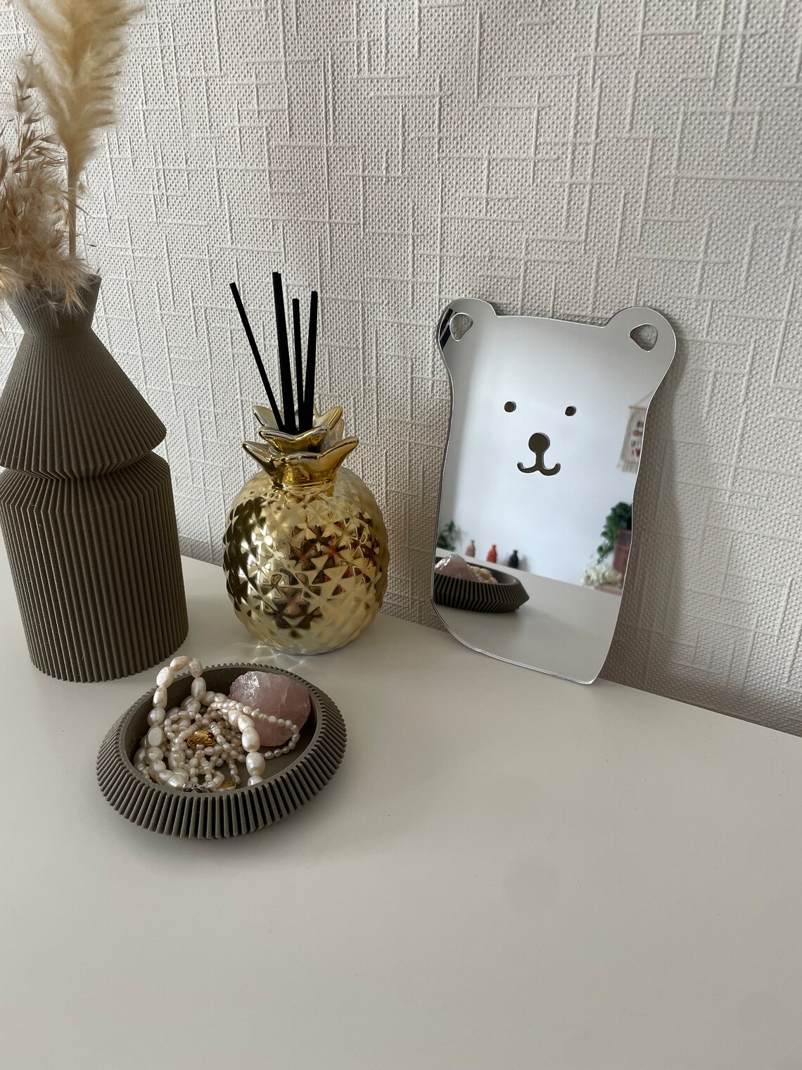 Bear Shaped Mirorror, Acrylic Stick on Mirror Shatter Free Safe for ...