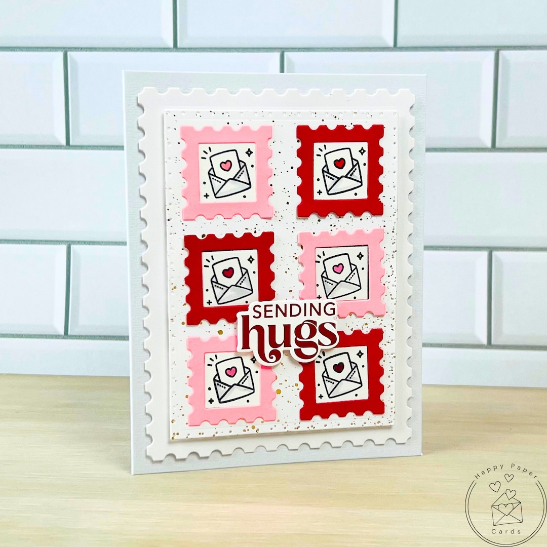 Handmade Love Letter Greeting Card Sending Hugs Sentiment A2 Size Blank ...