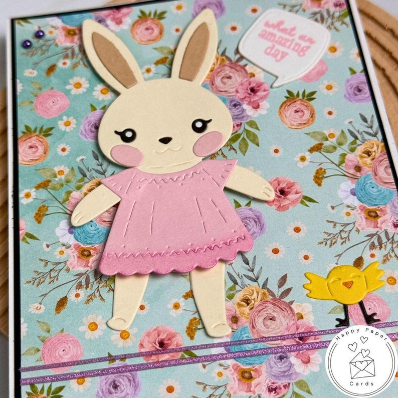 Handmade Adorable Bunny Card | A2 Size | Blank Inside - Etsy