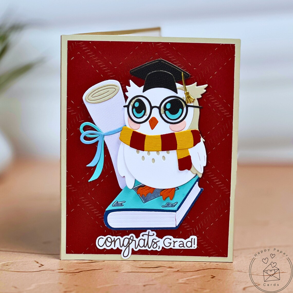 Handmade Owl Graduation Card | A2 Size | Blank Inside - Etsy