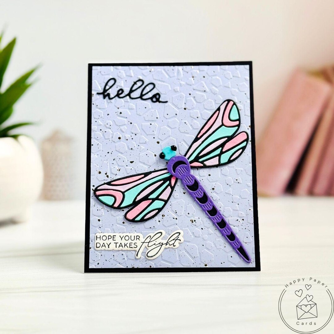 Handmade Dragonfly Greeting Card | A2 Size | Blank Inside - Etsy
