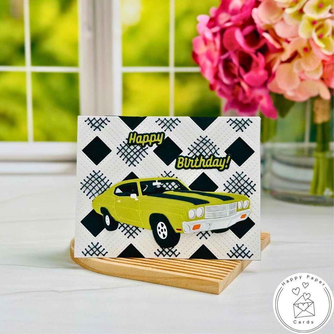 Handmade Muscle Car Birthday Card | A2 Size | Blank Inside - Etsy