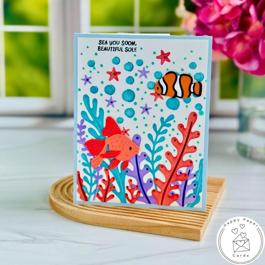 Handmade Ocean Greeting Card | A2 Size | Blank Inside - Etsy