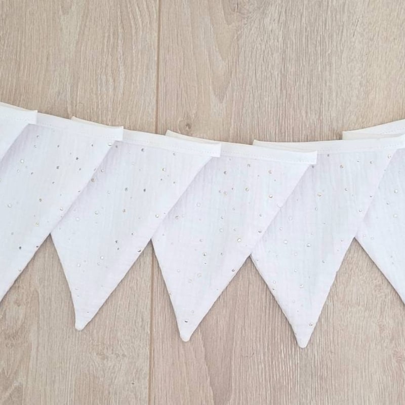 Wimpelkette stoff weiss - Etsy.de