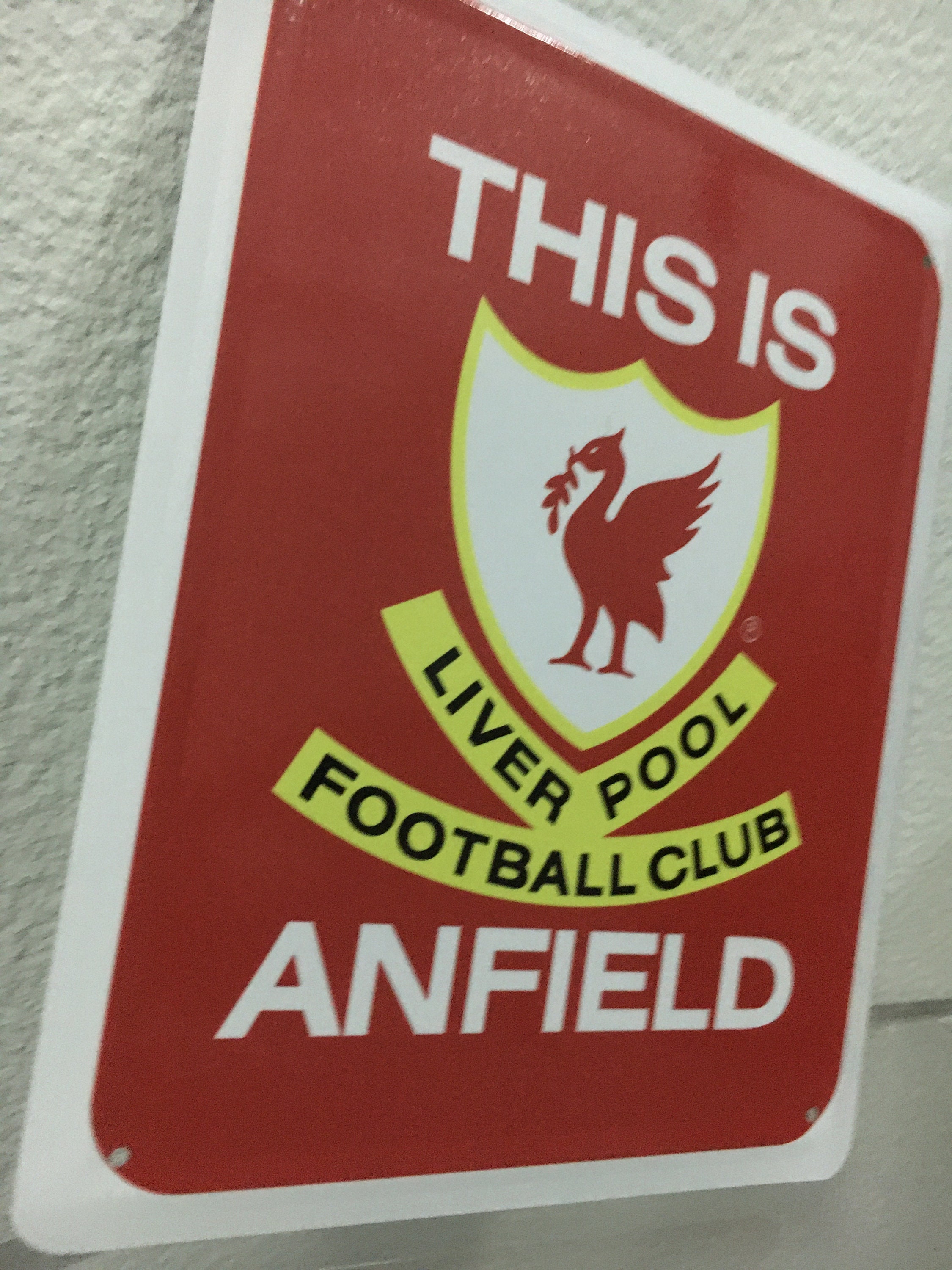 This is Anfield sign Liverpool tin sign Anfield Road stadium | Etsy