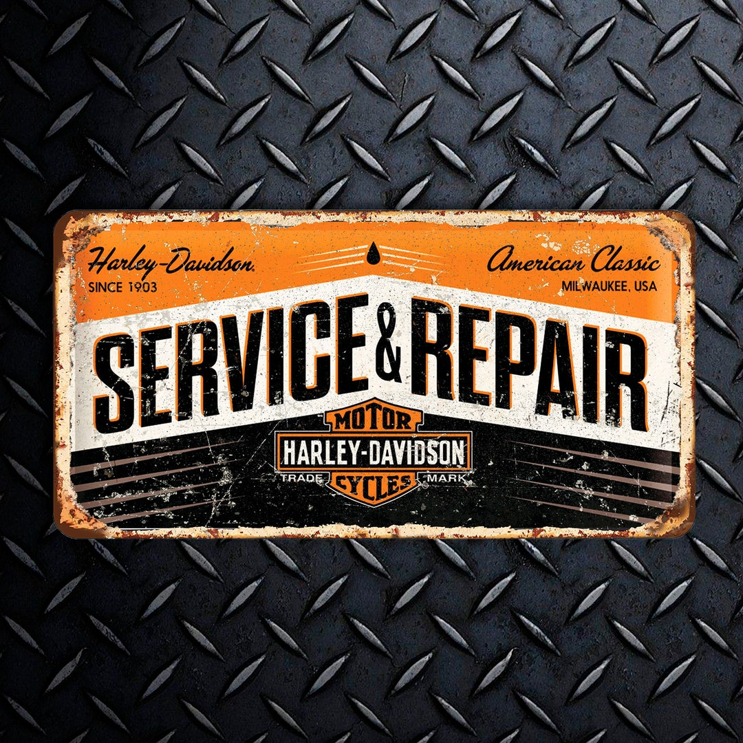 Harley-davidson Sign Harley Davidson Garage Signs Garage Sign - Etsy