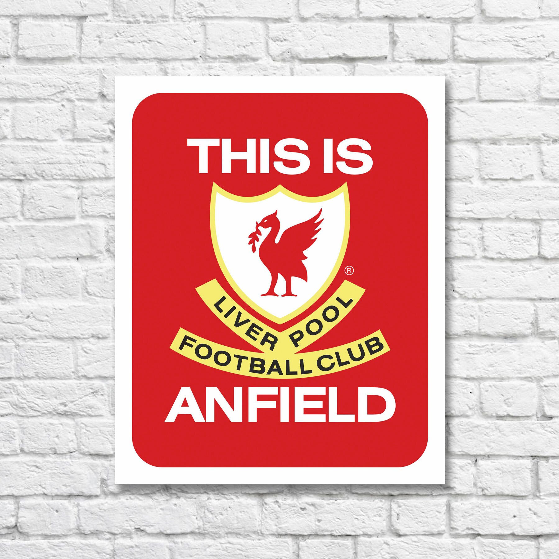 Este es el letrero de Anfield Club de fútbol de Liverpool - Etsy España