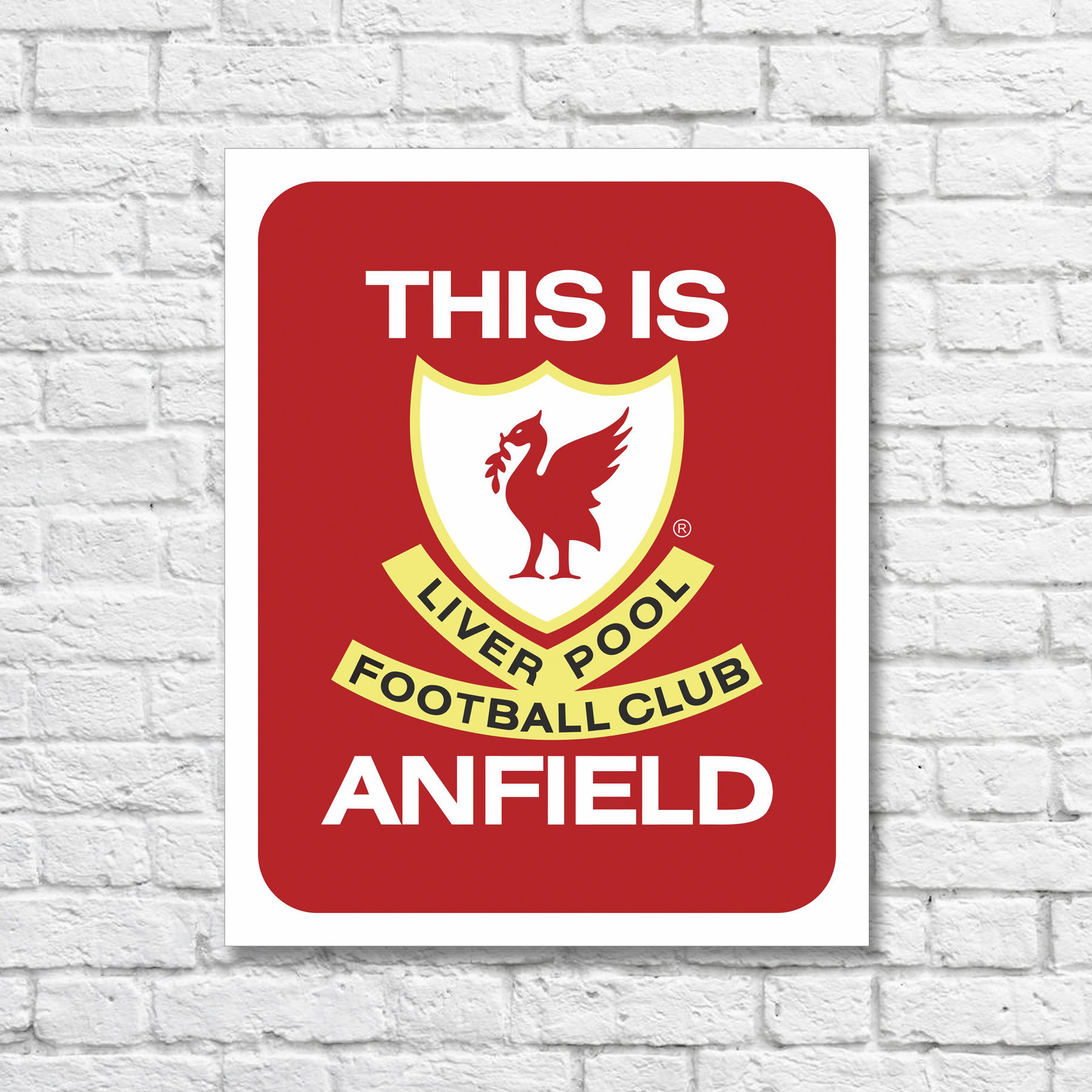 This is Anfield sign Liverpool tin sign Anfield Road stadium | Etsy
