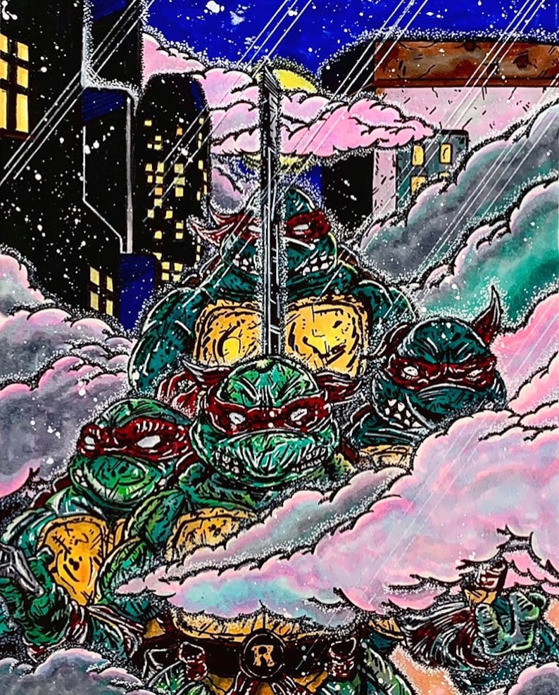 Tmnt Teenage Mutant Ninja Turtles Original Illustration - Etsy