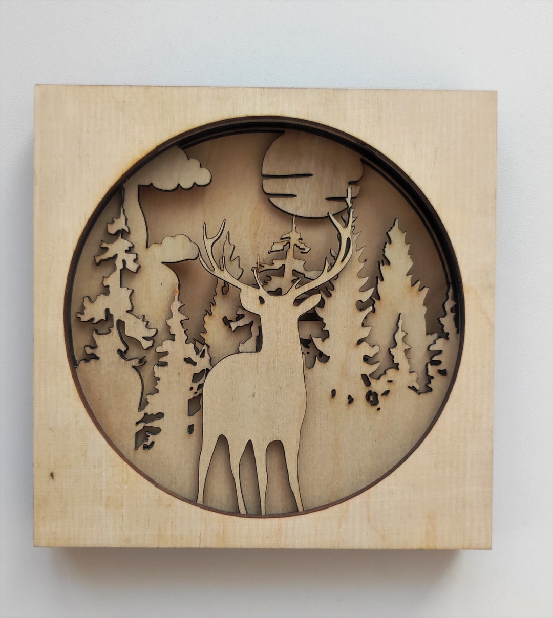 Deer Laser Cut Files Forest Animals Deer Svg Vector Deer Cnc Router ...