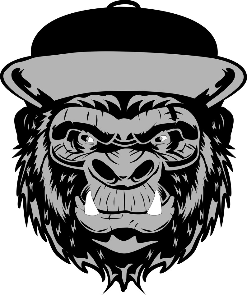 Gorilla Svg Laser Cut Files Svg Vector Cnc Router Cut Files Cnc Files Poulpe Laser Cut Instant