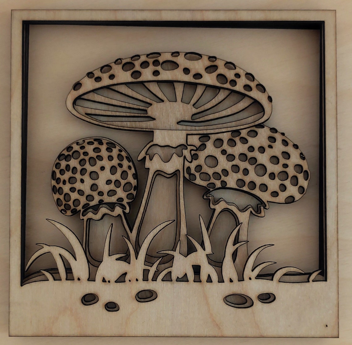 Mushroom Multilayer SVG Mandala Model Laser Cut File, Wall Art Home ...