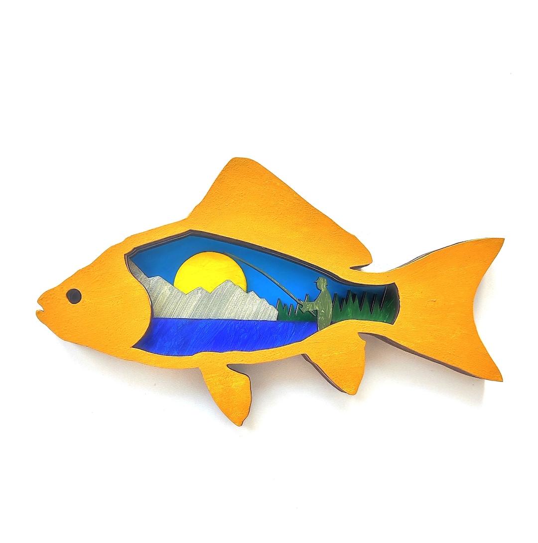 Fish Layered Laser Cut File in Svg, Dxf, AI, CDR for Glowforge Cutting ...