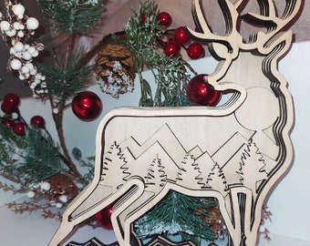 Deer Multi Layer Svg - Etsy