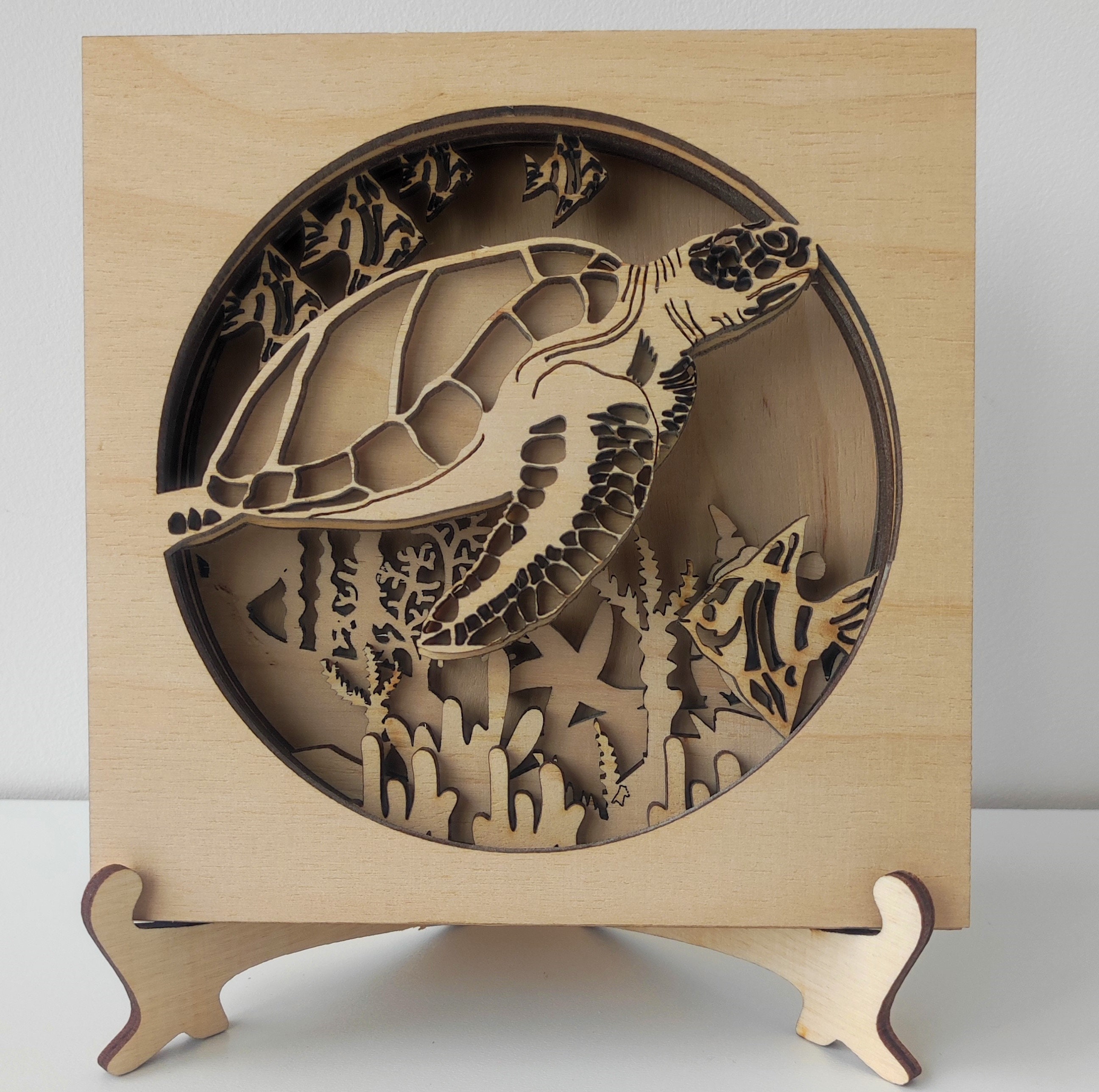 Sea Turtle Ocean Multi Layer Mandala Model Laser Cut File - Etsy