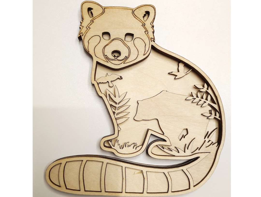 Red Panda Laser Cut Butterfly Svg Vector Red Panda Cnc Router Cut Files ...