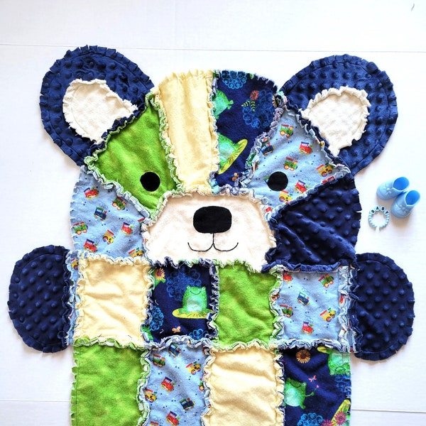 Teddy Bear Rag Quilt - Etsy