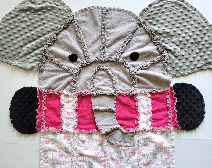 Elephant Baby Rag Quilt, Toddler Blanket, Neutral Gender Baby Gift - Etsy