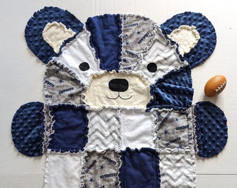 Pink Teddy Bear Baby Rag Quilt, Toddler Blanket, Teddy Bear Baby Girl ...