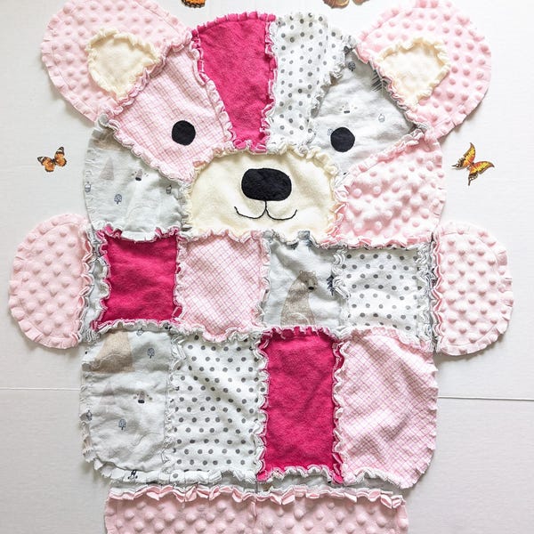 Teddy Bear Rag Quilt - Etsy