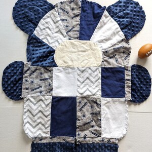 Dallas Cowboys Bear Baby Rag Quilt: Flannel & Minky Baby Blanket ...