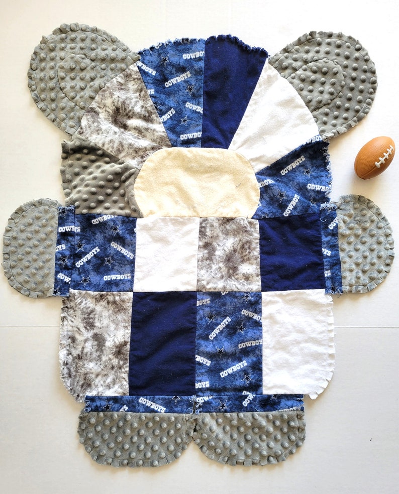 Dallas Cowboys Bear Baby Rag Quilt Dallas Cowboys Toddler - Etsy